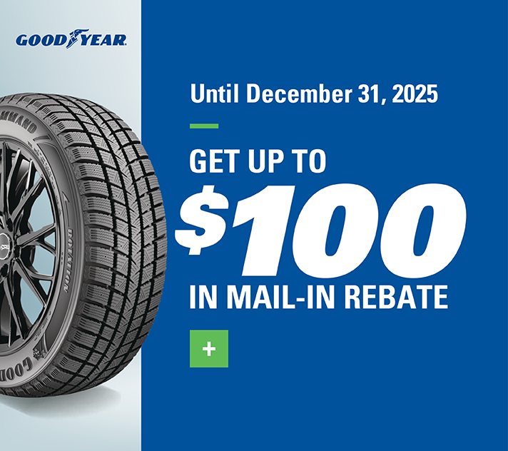 Get a prepaid card up to $100 when you buy a set of 4 selected Goodyear ...